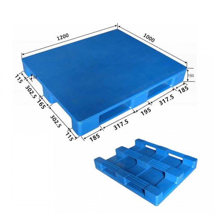 1T Blue PVC Plastic Industry Pallet for Racking System in Nepal Size ...