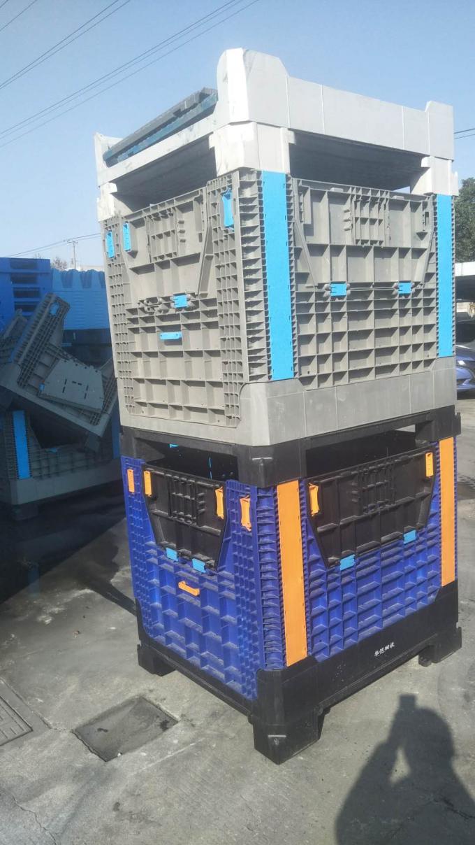 Plastic Storage Pallet Box with Handles 1.2T Dynamic Load 4T Static ...